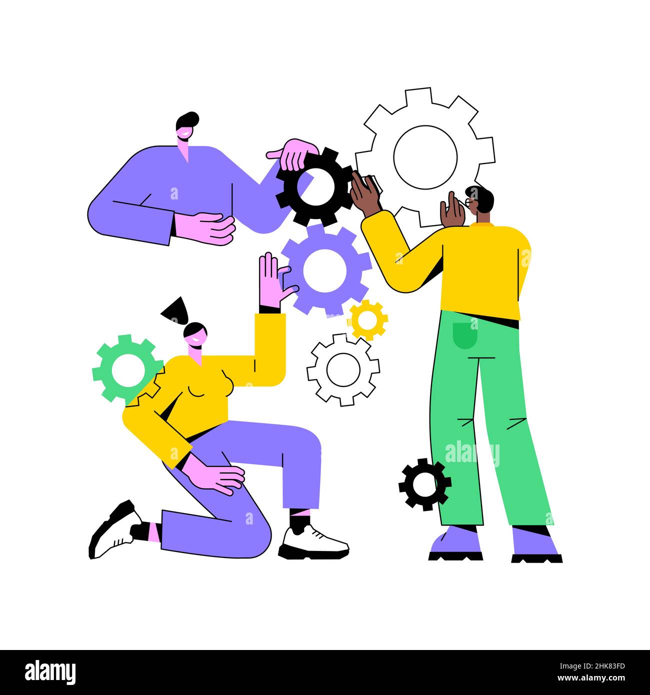 Collaboration abstract concept vector illustration. Working team ...