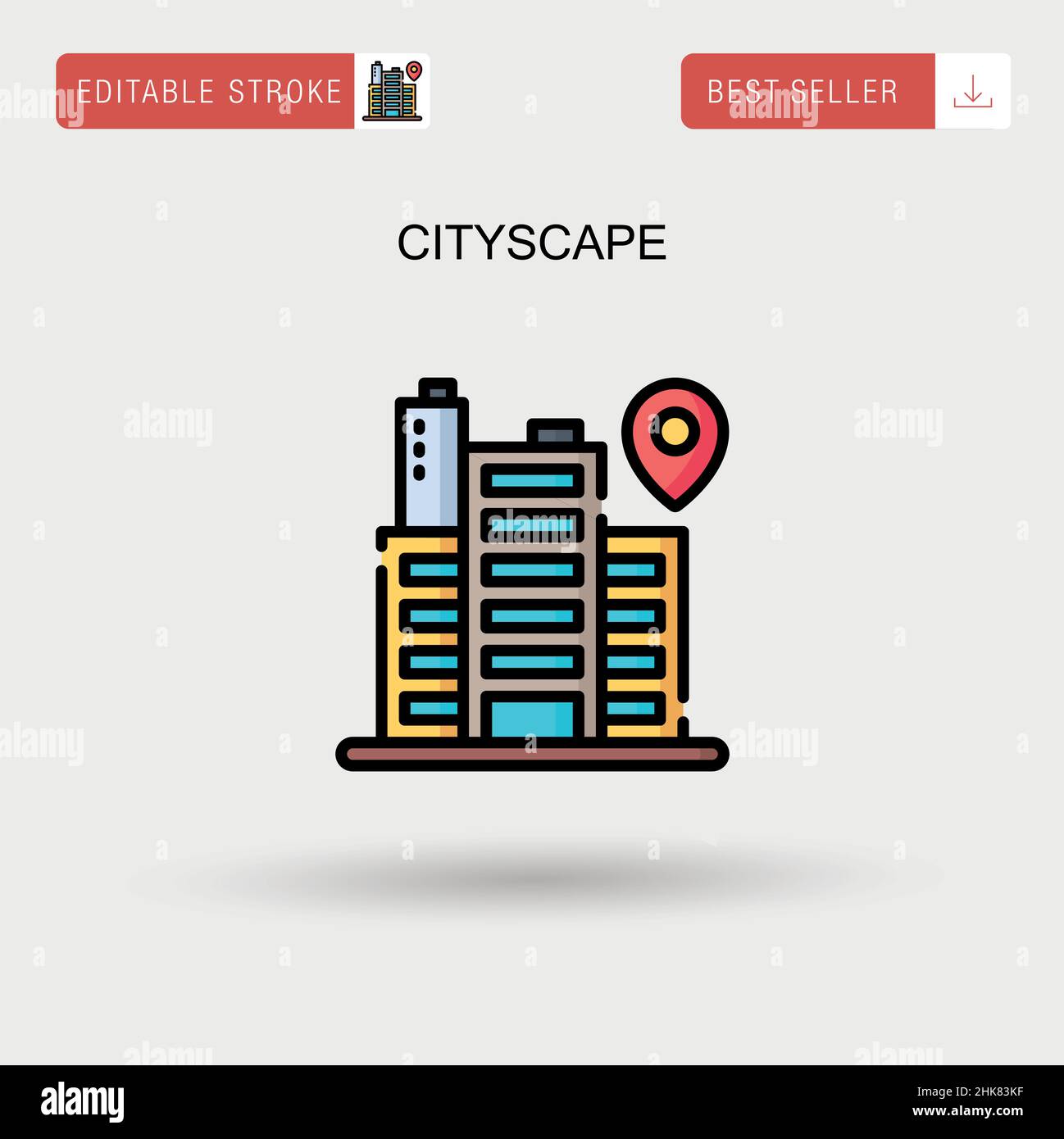 Cityscape icon hi-res stock photography and images - Alamy