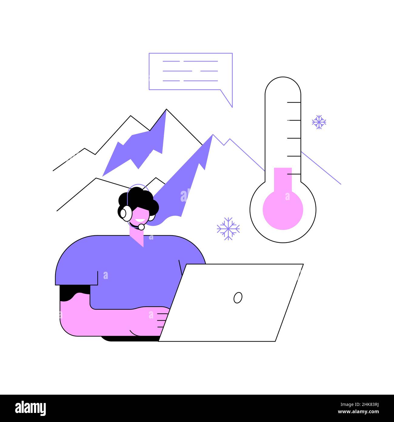 Cold calling abstract concept vector illustration. Old school marketing ...