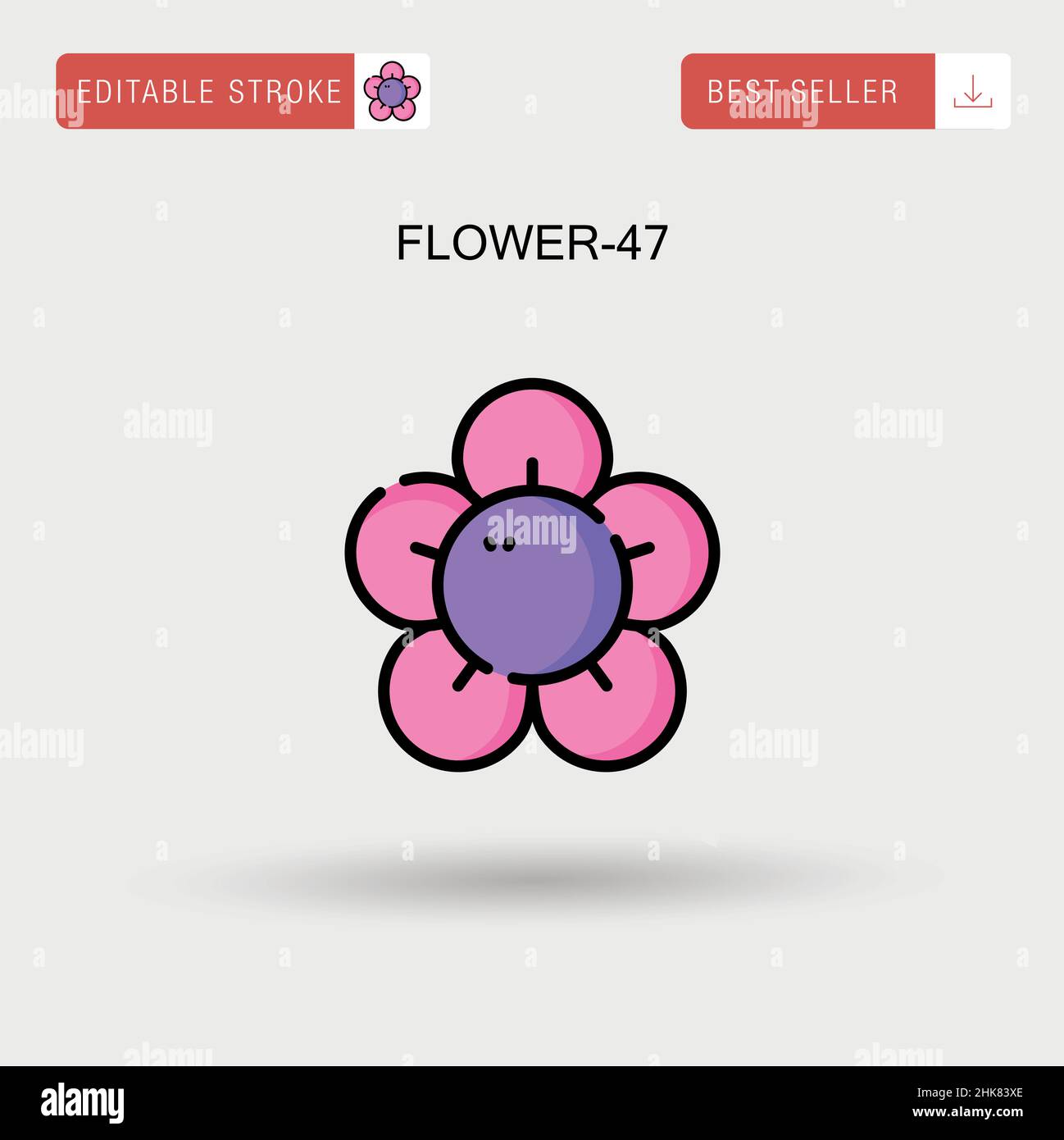 Blue purple flower plant Stock Vector Images - Alamy