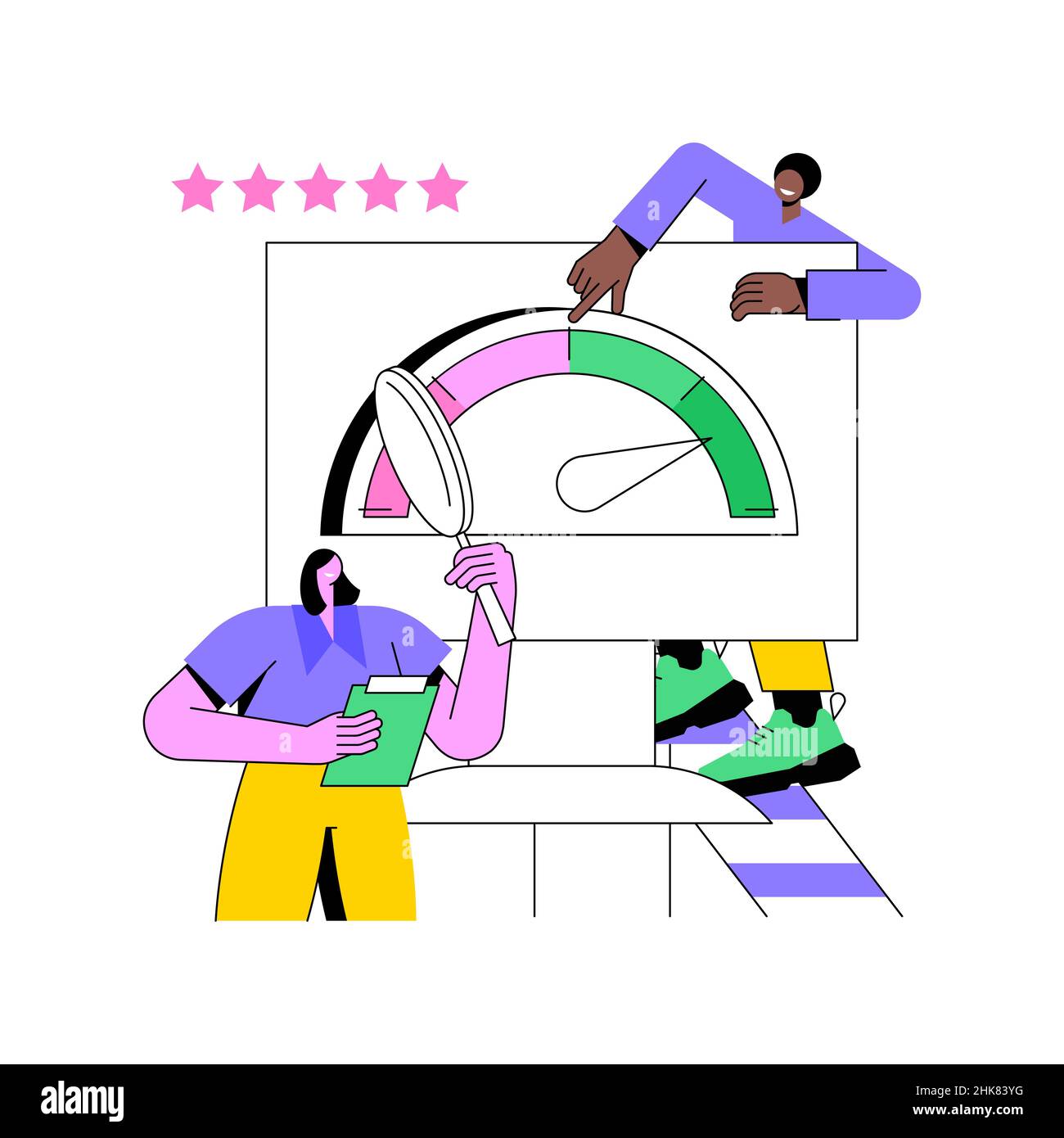 Credit rating abstract concept vector illustration. Credit reporting ...