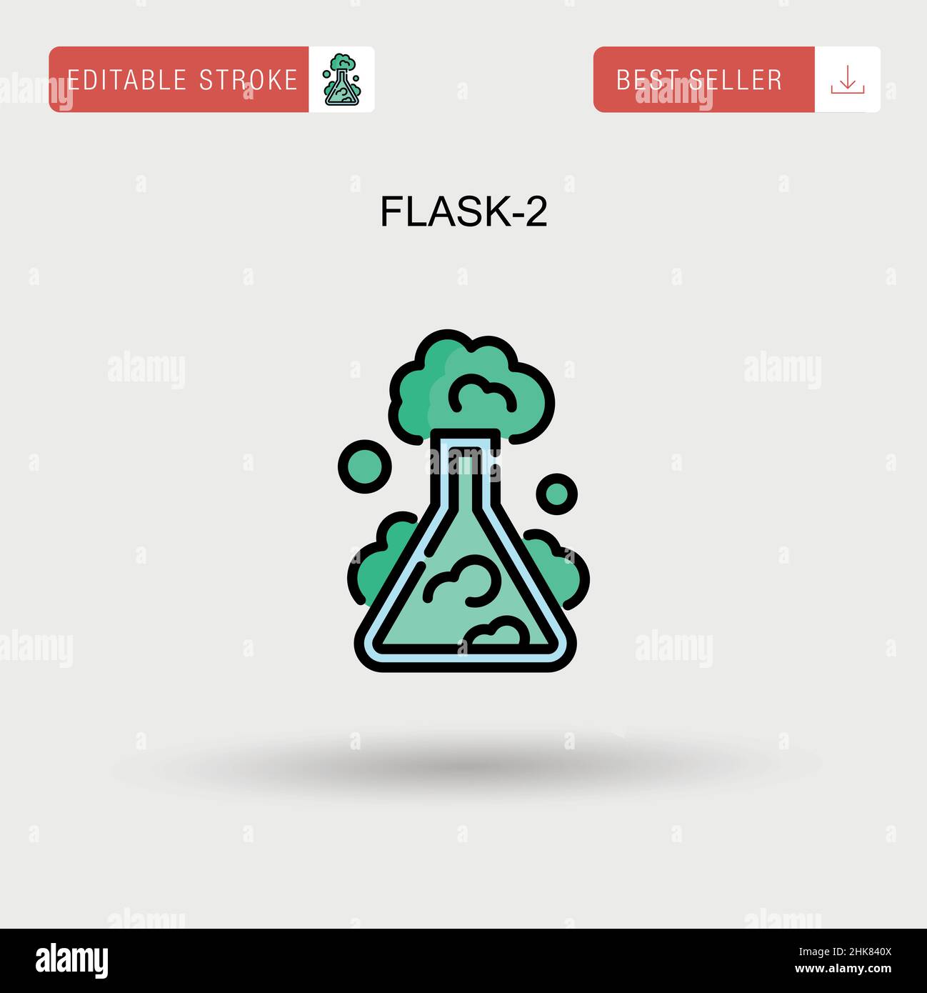 Flask-2 Simple vector icon Stock Vector Image & Art - Alamy