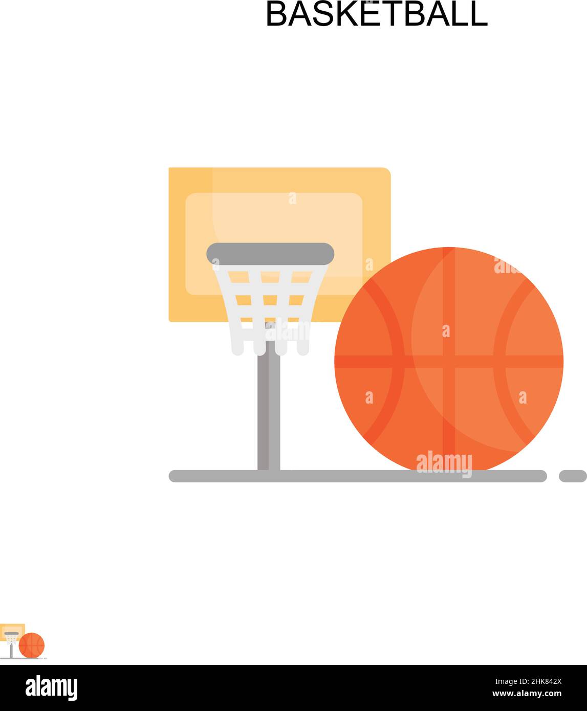 Basketball Simple vector icon. Illustration symbol design template for ...