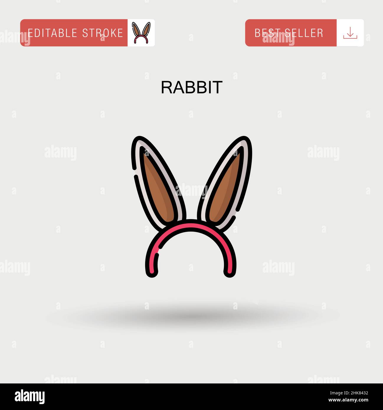Rabbit Simple vector icon Stock Vector Image & Art - Alamy