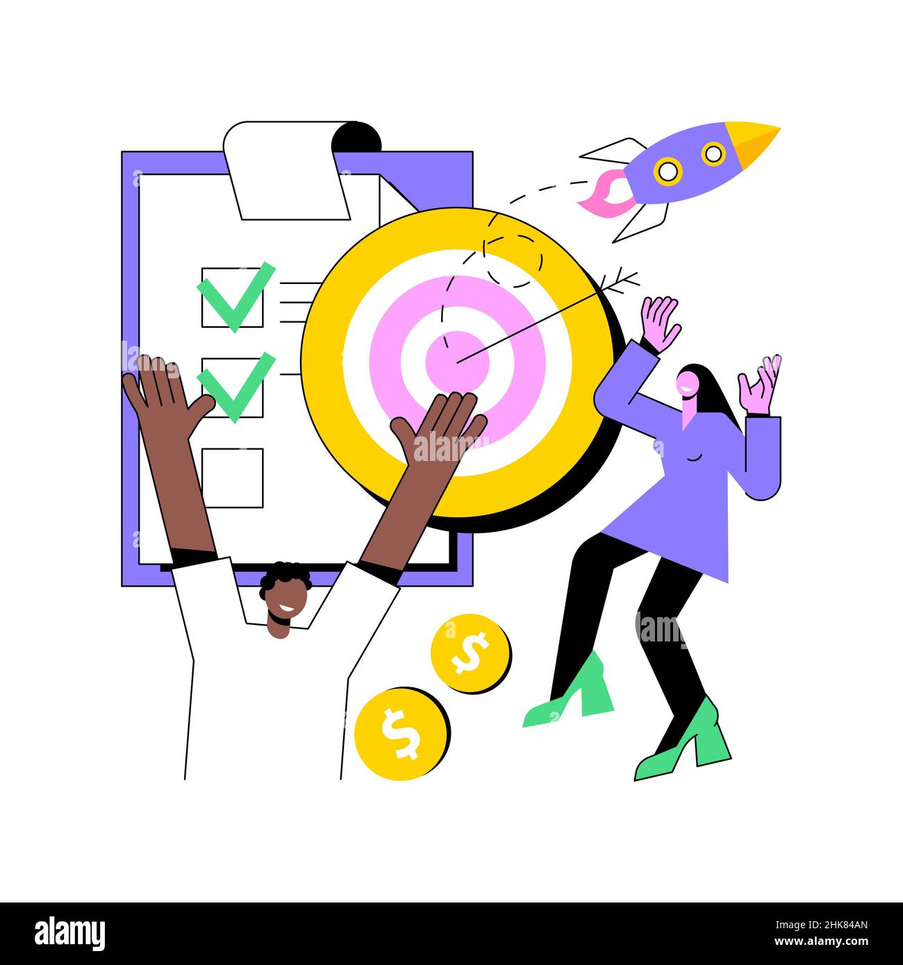 Project closure abstract concept vector illustration. Project closing ...