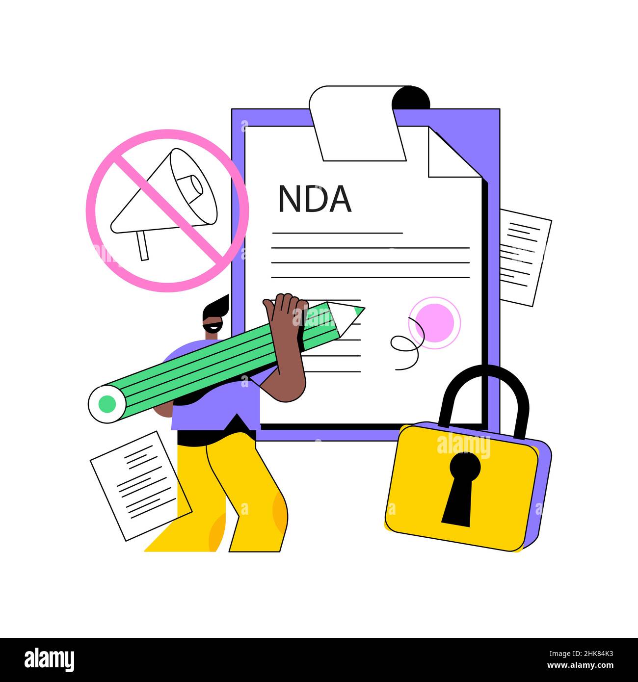 Nondisclosure agreement abstract concept vector illustration ...