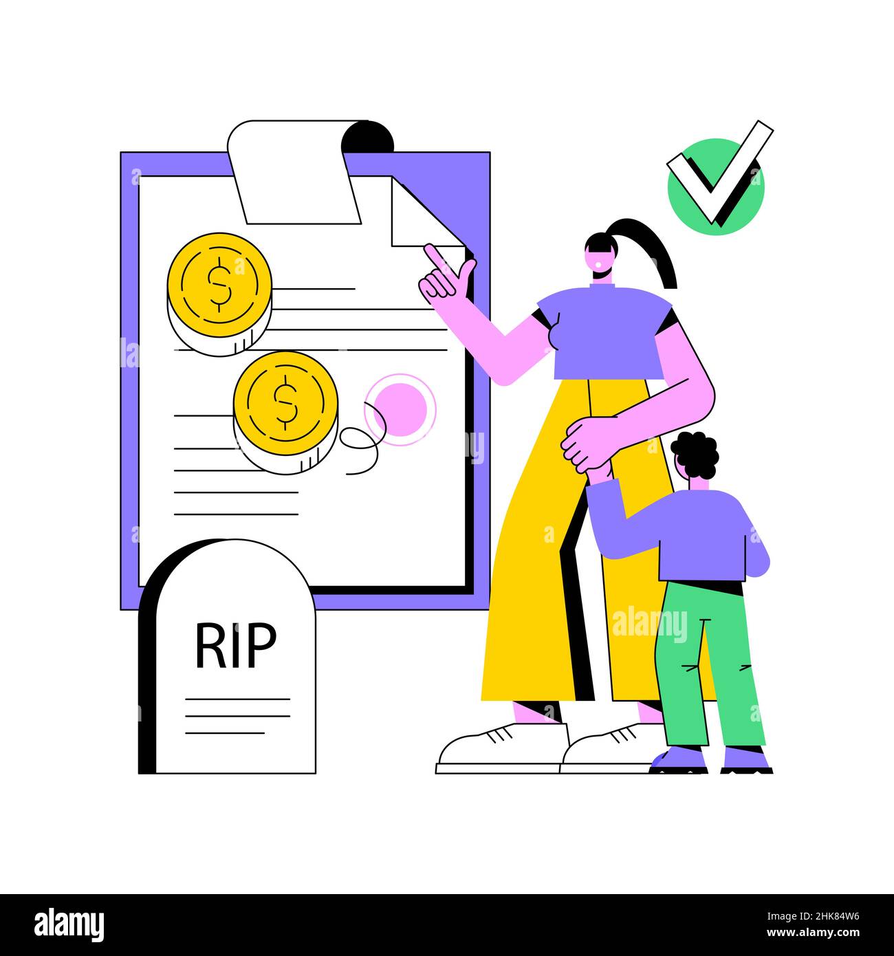 Death certificate Stock Vector Images - Alamy