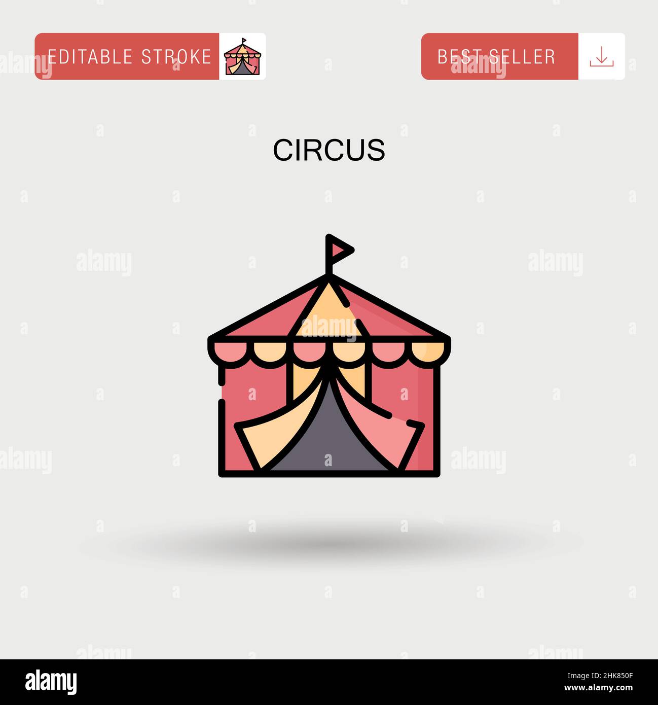 Circus Simple vector icon Stock Vector Image & Art - Alamy