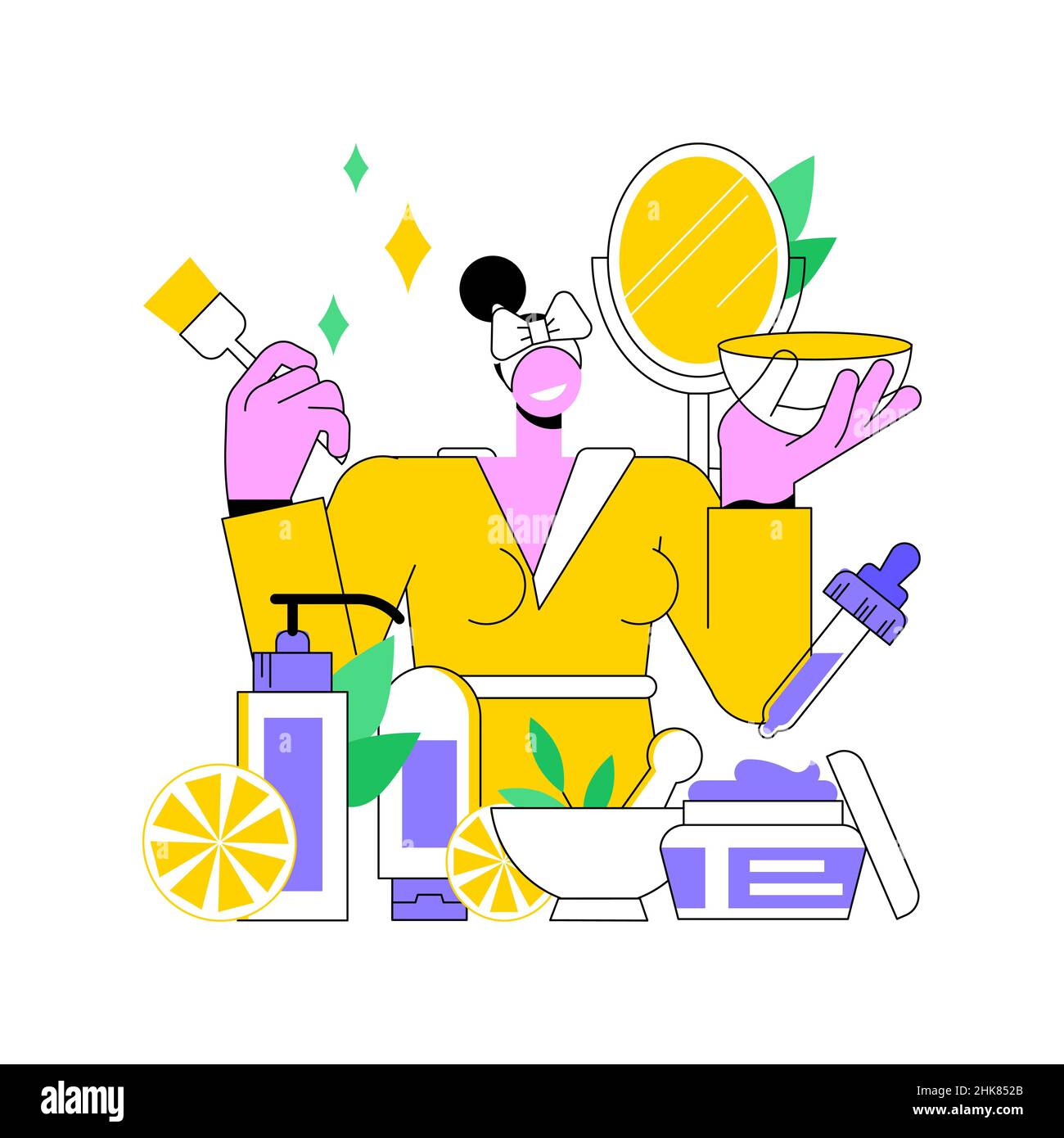 Organic cosmetics abstract concept vector illustration. Organic ...