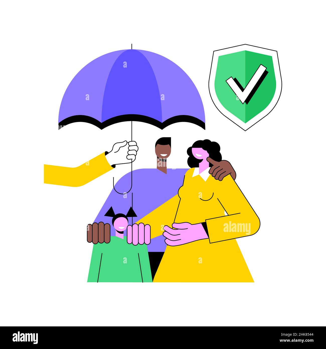 Social insurance abstract concept vector illustration. Social security ...
