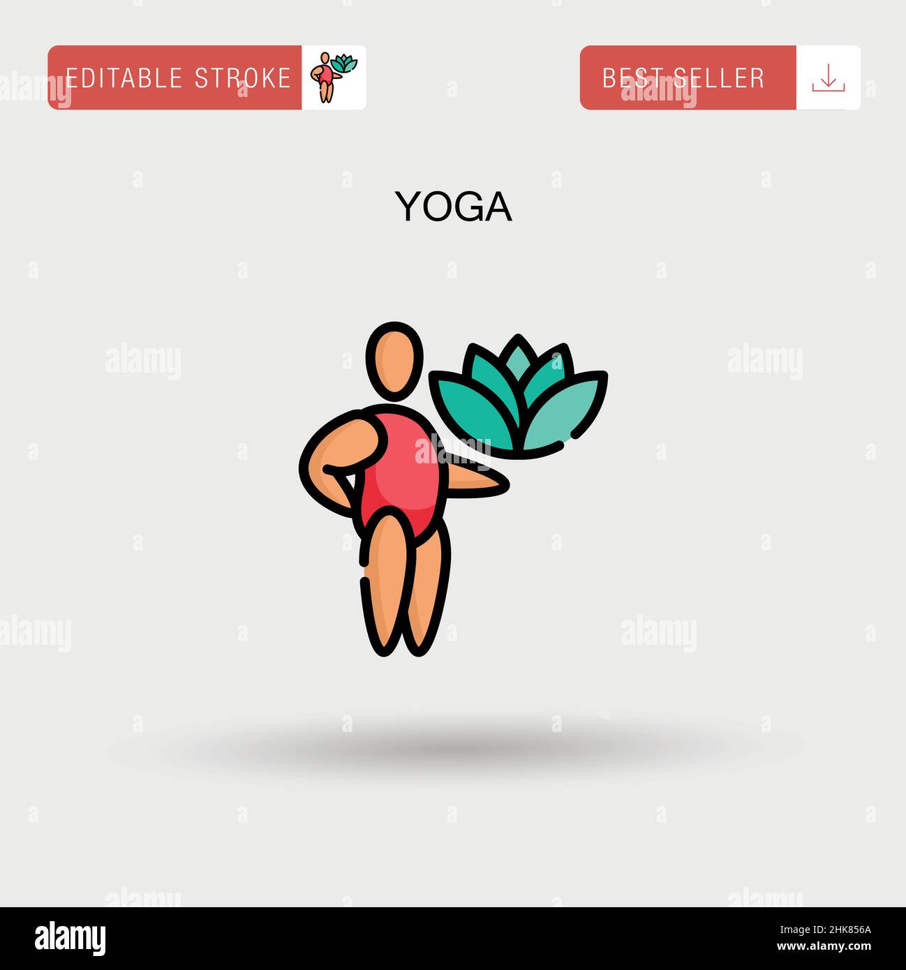 Yoga Simple vector icon Stock Vector Image & Art - Alamy
