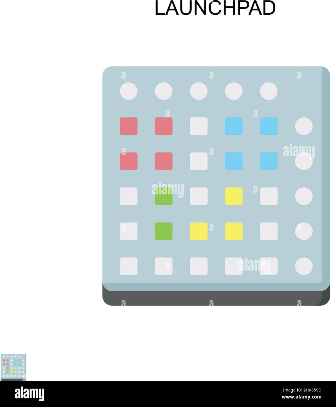 Launchpad Simple Vector Icon Illustration Symbol Design Template For