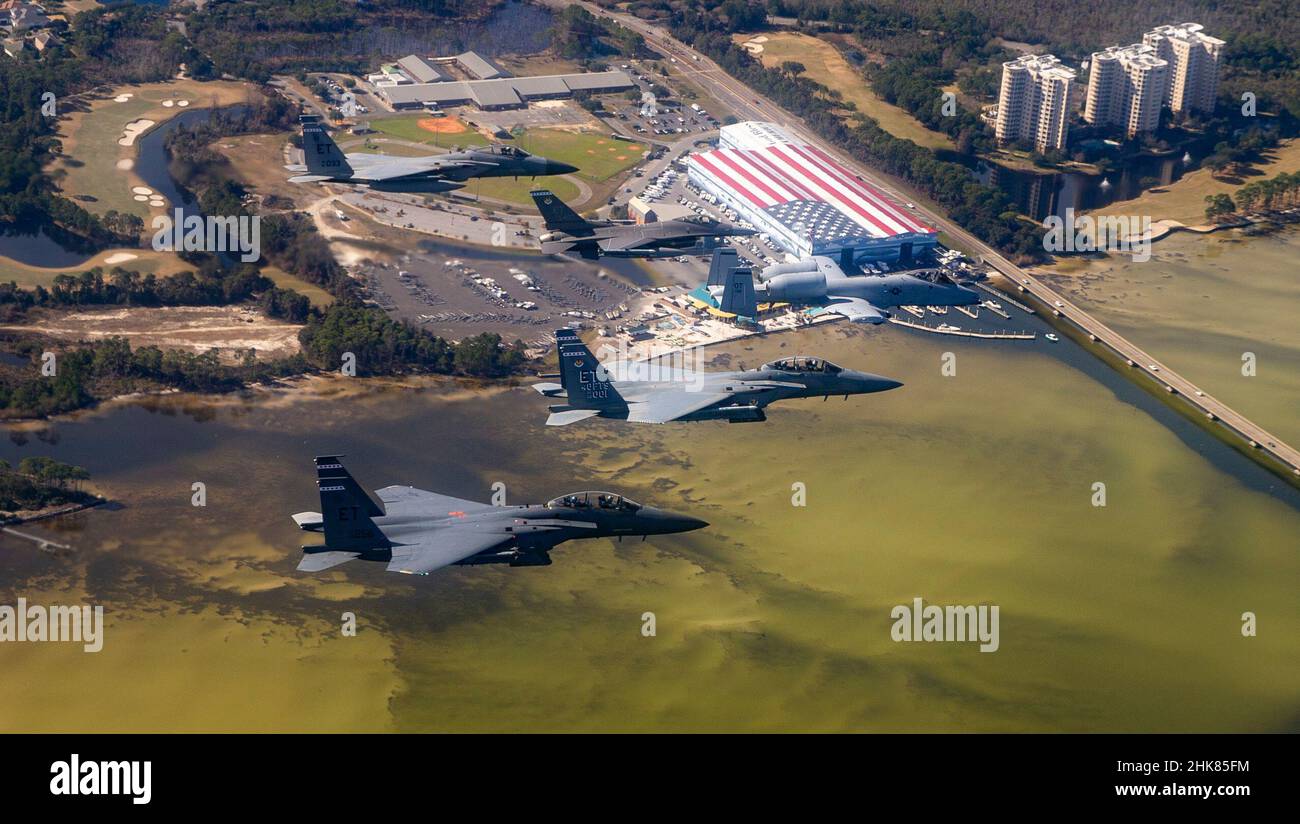A formation of 4th generation fighter jets from the 40th Flight Test ...