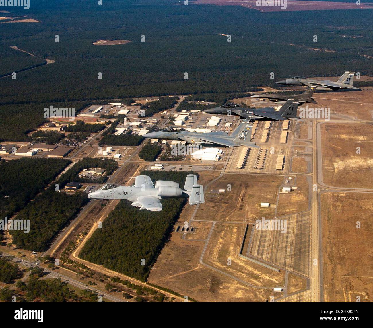 A formation of 4th generation fighter jets from the 40th Flight Test ...