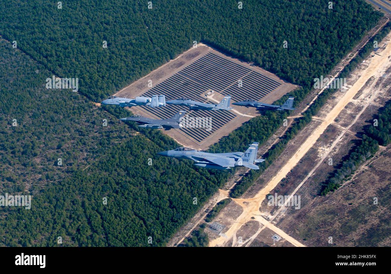 A formation of 4th generation fighter jets from the 40th Flight Test ...