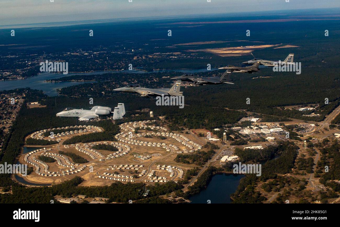 A formation of 4th generation fighter jets from the 40th Flight Test ...
