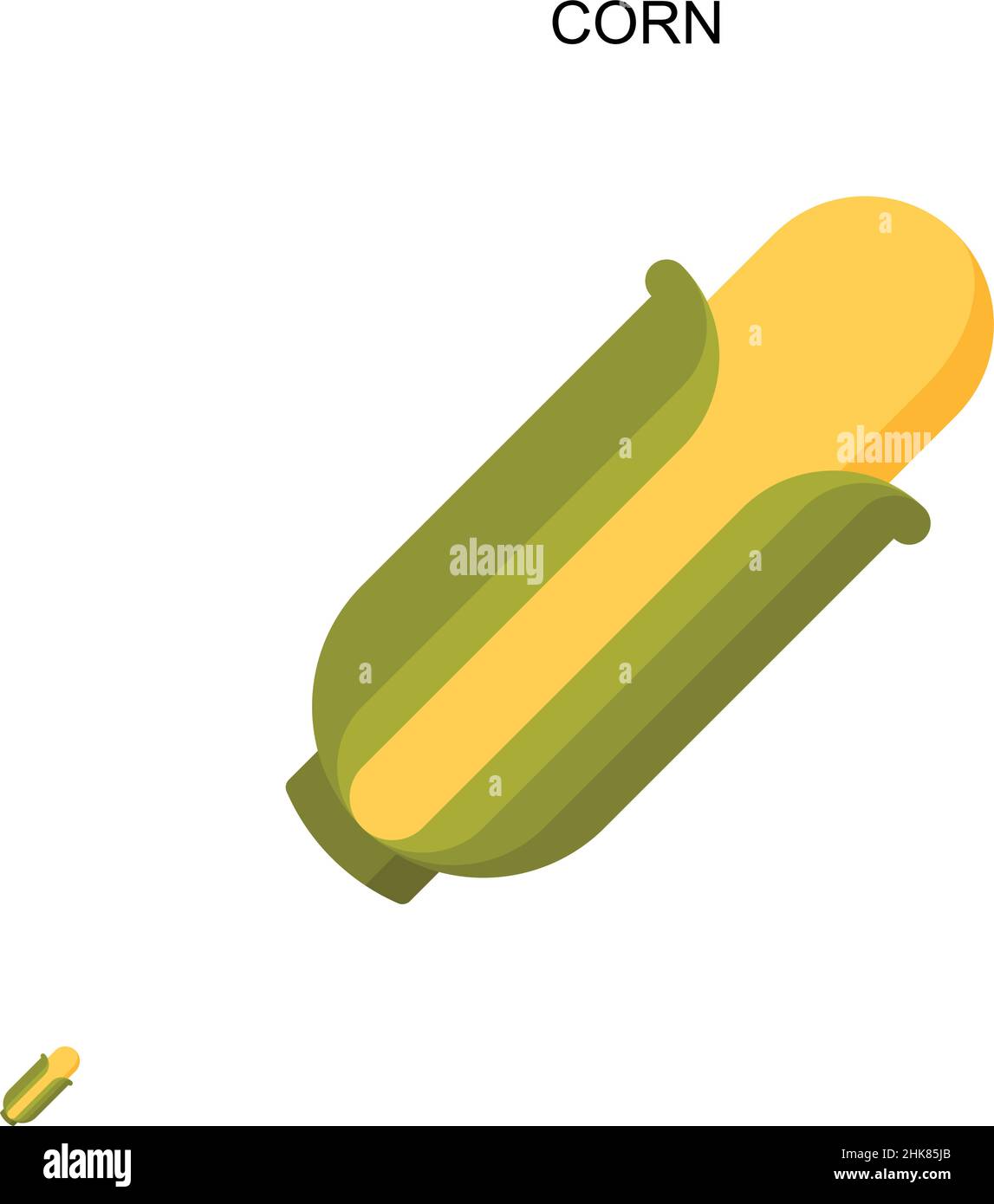 Corn Simple vector icon. Illustration symbol design template for web ...