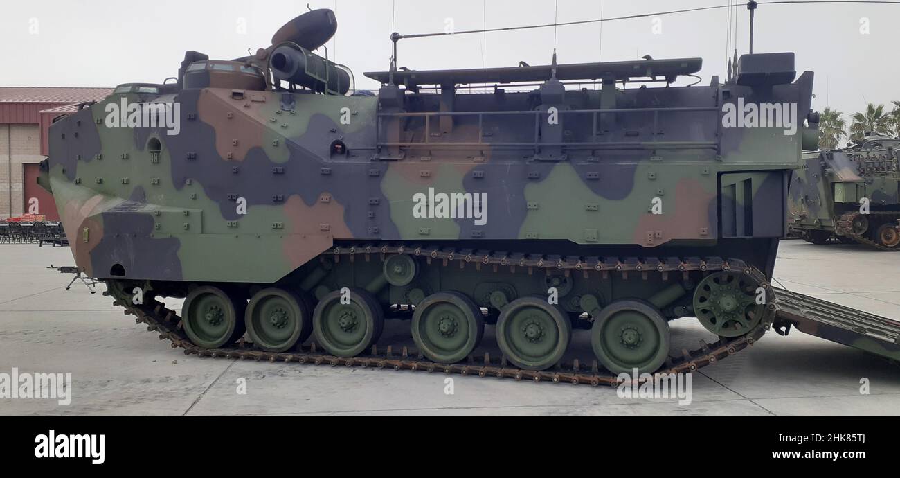 U.S. Marine Corps Assault Amphibian School displays one of their AAV-C7 ...