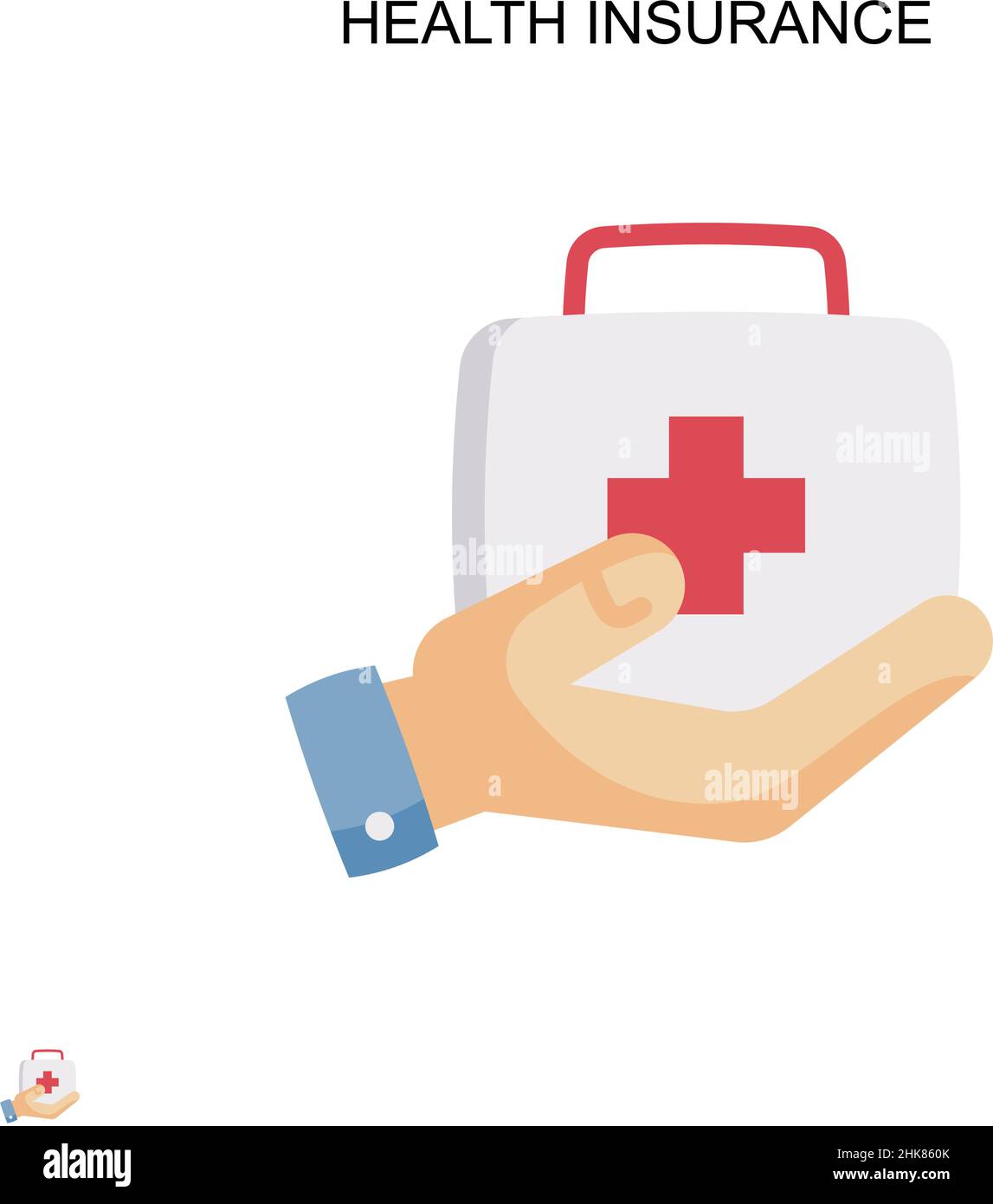 Health insurance Simple vector icon. Illustration symbol design ...