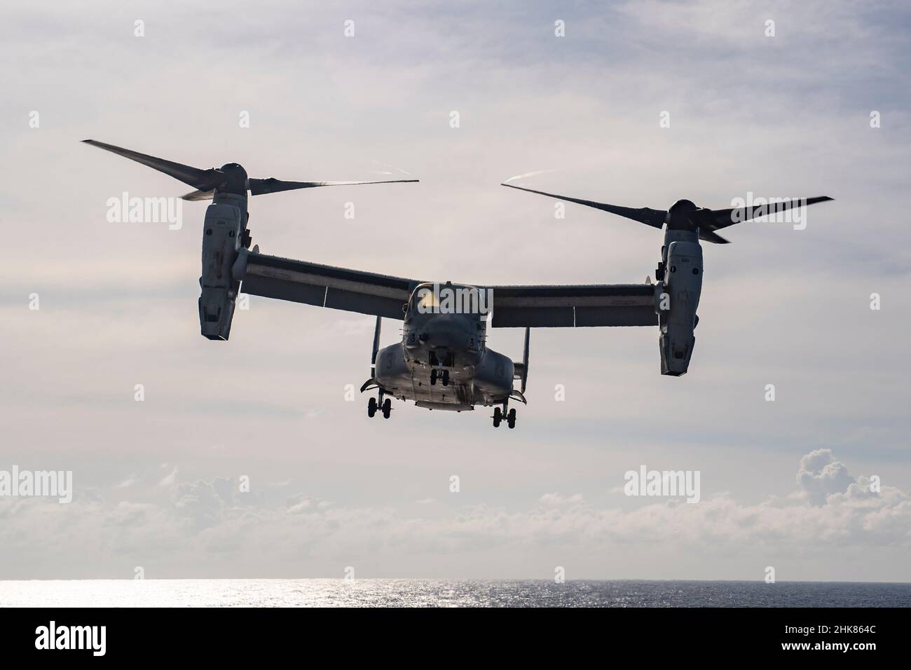 PHILIPPINE SEA (Feb. 2, 2022) An MV-22B Osprey attached to Marine ...
