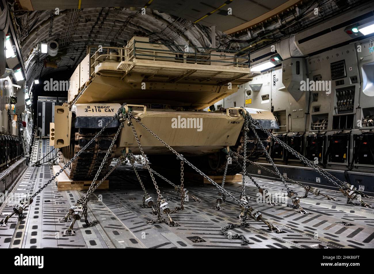 A U.S. Army M1A2 SEPv2 Abrams Tank assigned to 1st Battalion, 163rd ...