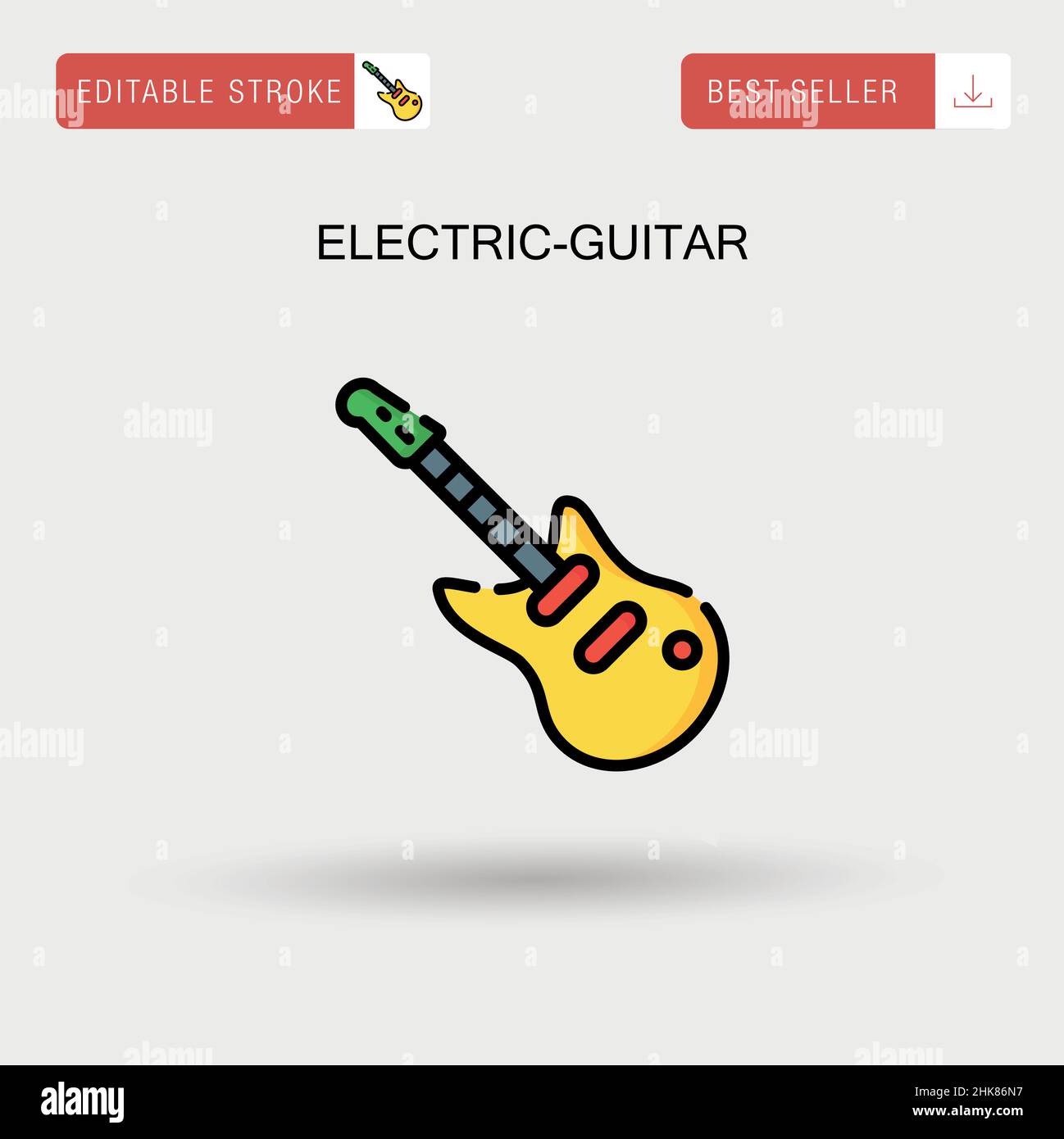 Electric-guitar Simple vector icon Stock Vector Image & Art - Alamy