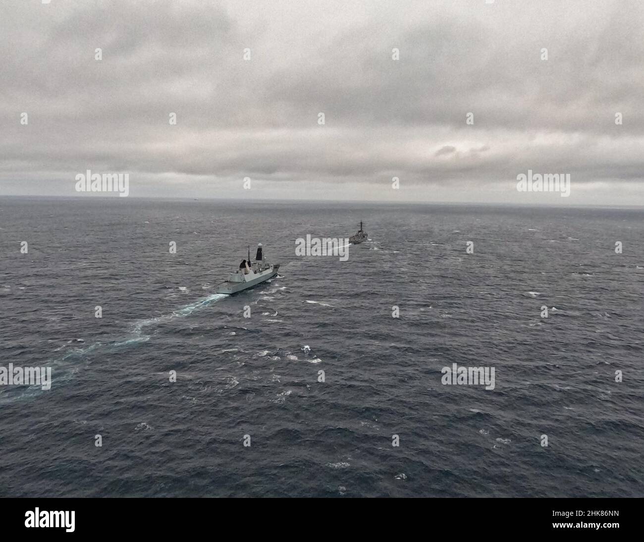 NORTH ATLANTIC OCEAN (Jan. 29, 2022) The Royal Navy Type 45 destroyer ...