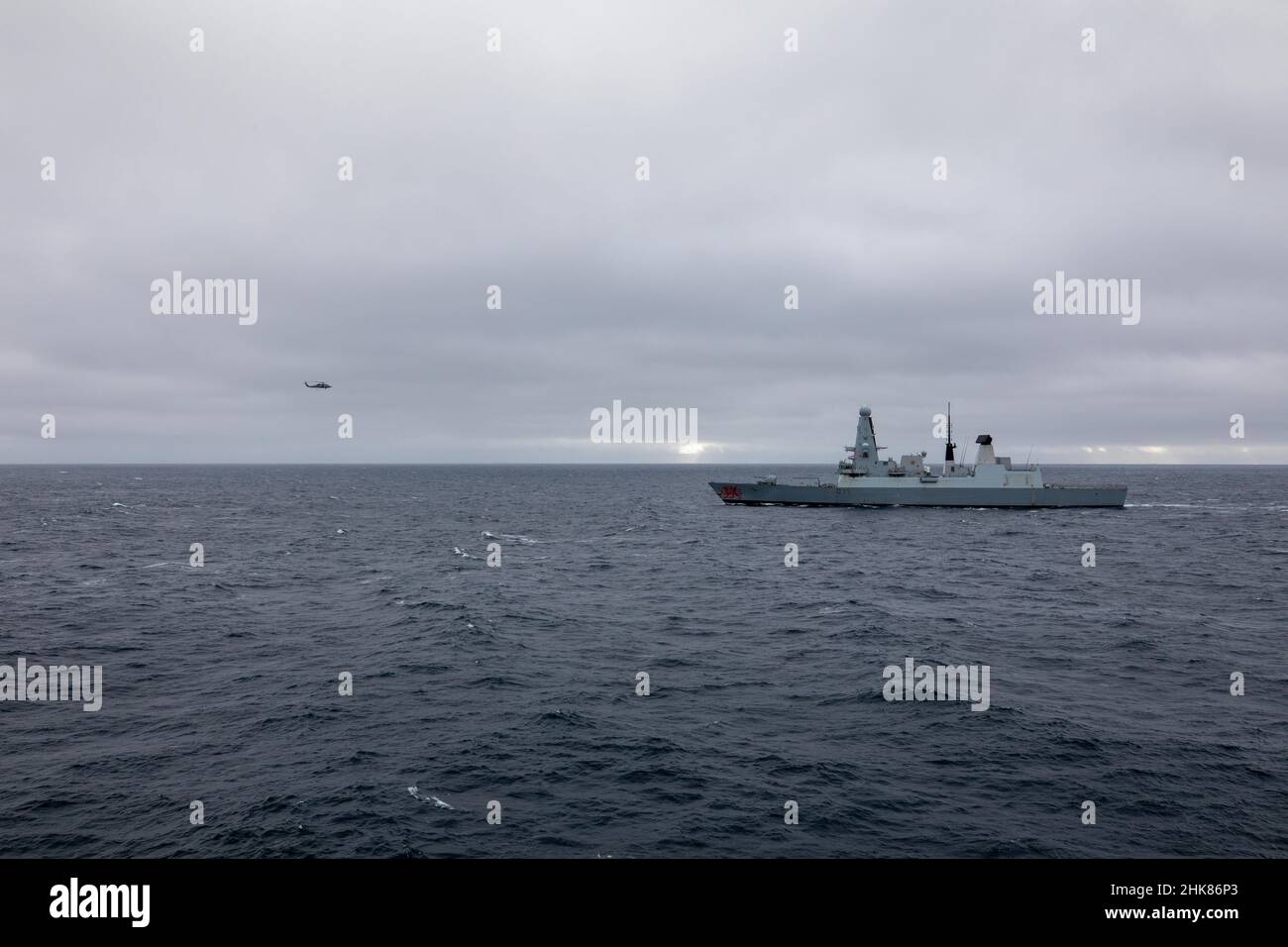 NORTH ATLANTIC OCEAN (Jan. 29, 2022) A MH-60R Seahawk helicopter ...