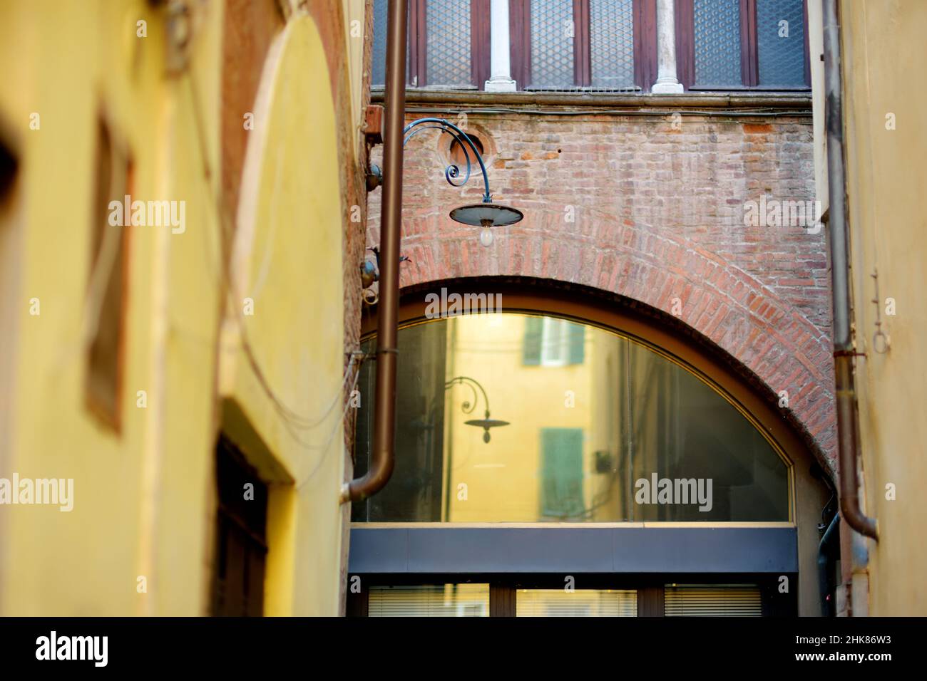 Beautiful medieval streets of Lucca city, known for its intact ...