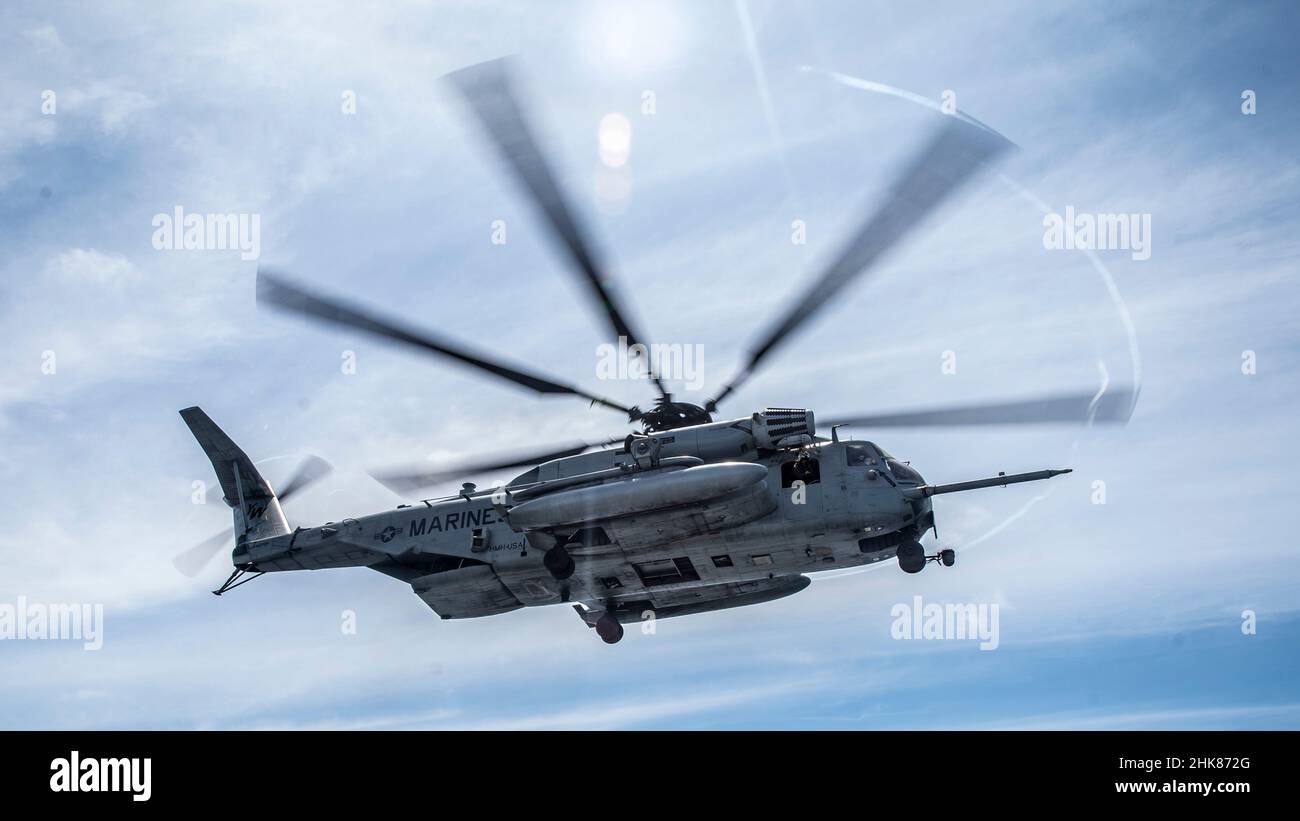 SULU SEA (Jan. 30, 2022) A U.S. Marine Corps CH-53E Super Stallion ...