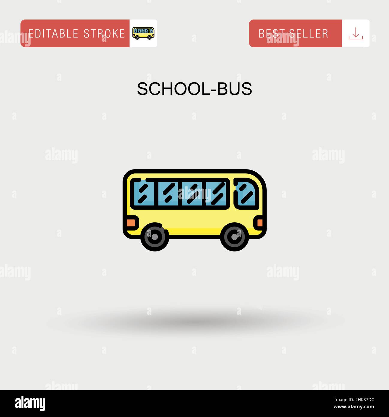School bus front view icon hi-res stock photography and images - Alamy