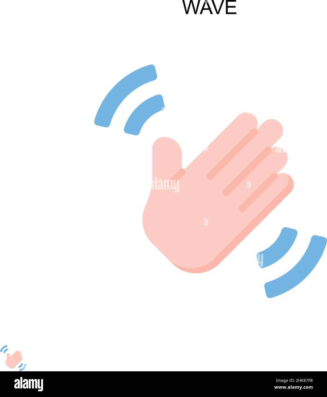 Wave Simple vector icon. Illustration symbol design template for web ...