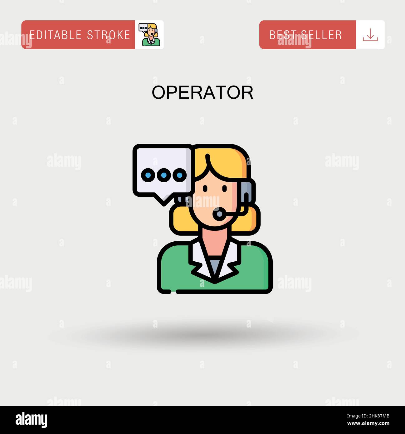 Operator Simple vector icon Stock Vector Image & Art - Alamy