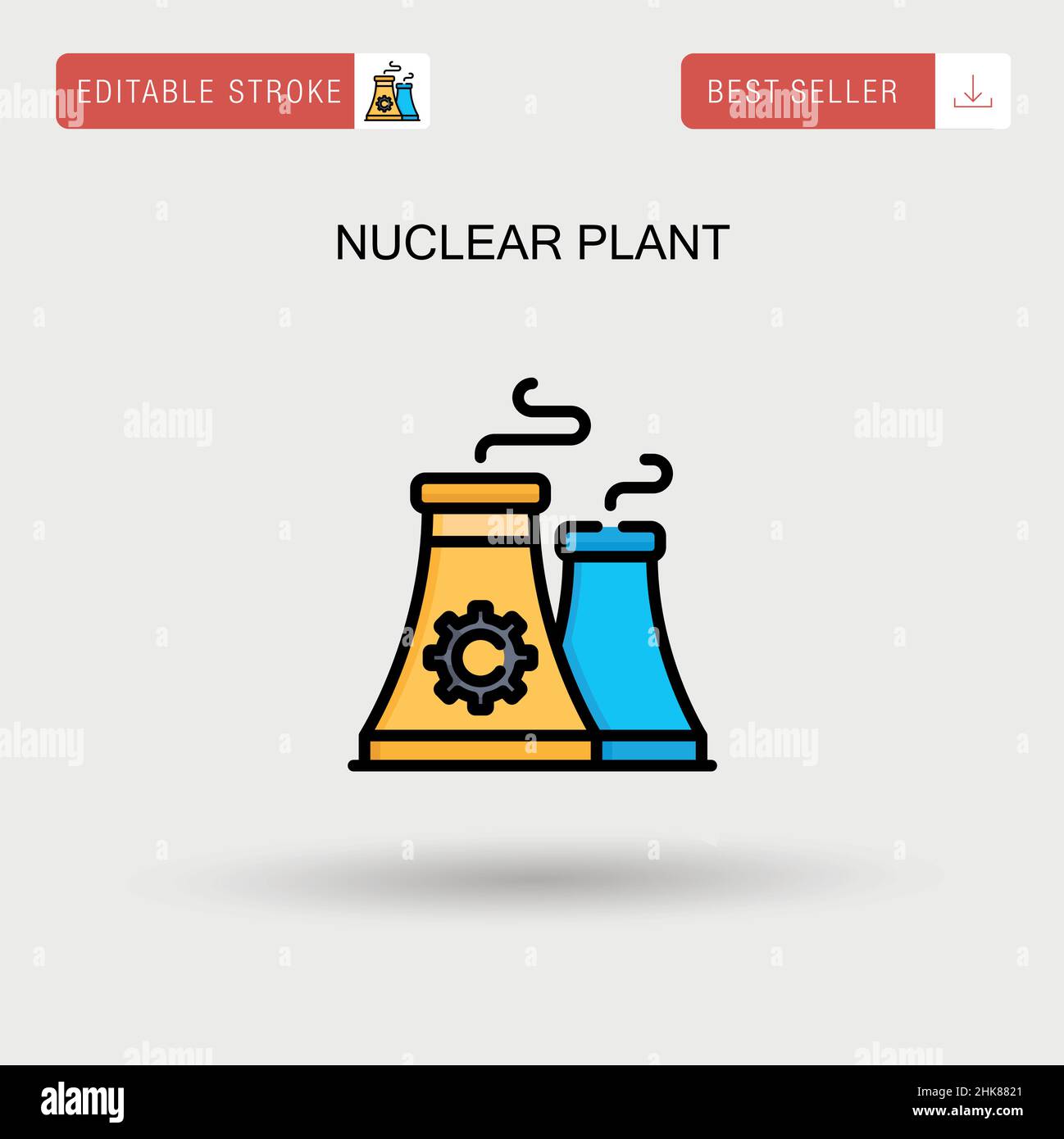 Nuclear plant Simple vector icon Stock Vector Image & Art - Alamy