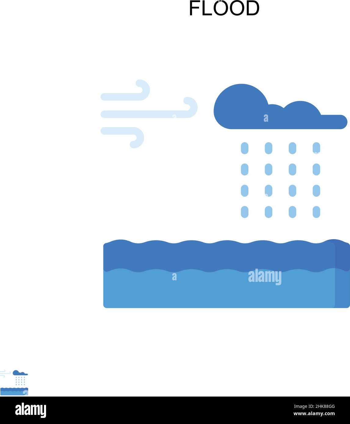 Flood Simple vector icon. Illustration symbol design template for web ...