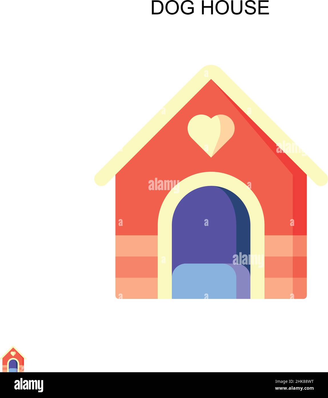 Dog house Simple vector icon. Illustration symbol design template for ...