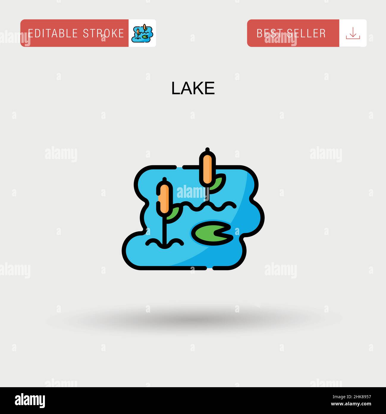 Lake Simple vector icon Stock Vector Image & Art - Alamy