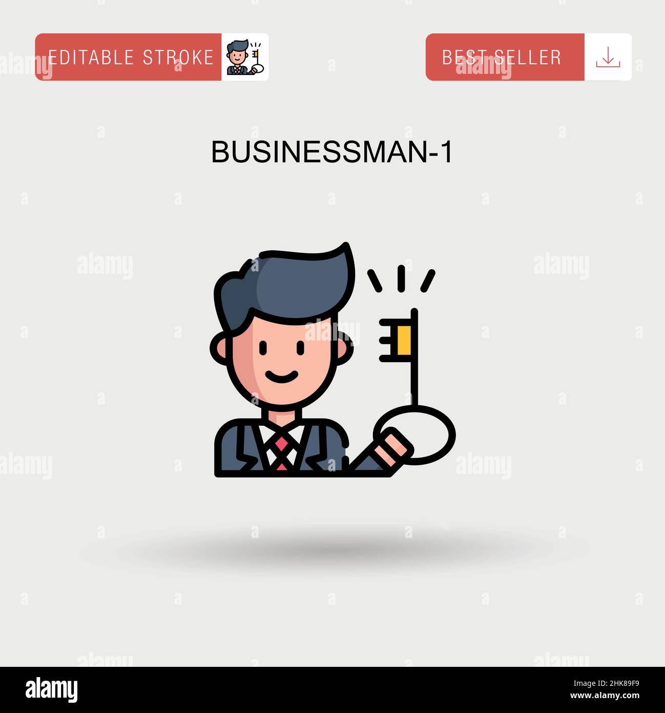Businessman-1 Simple vector icon Stock Vector Image & Art - Alamy