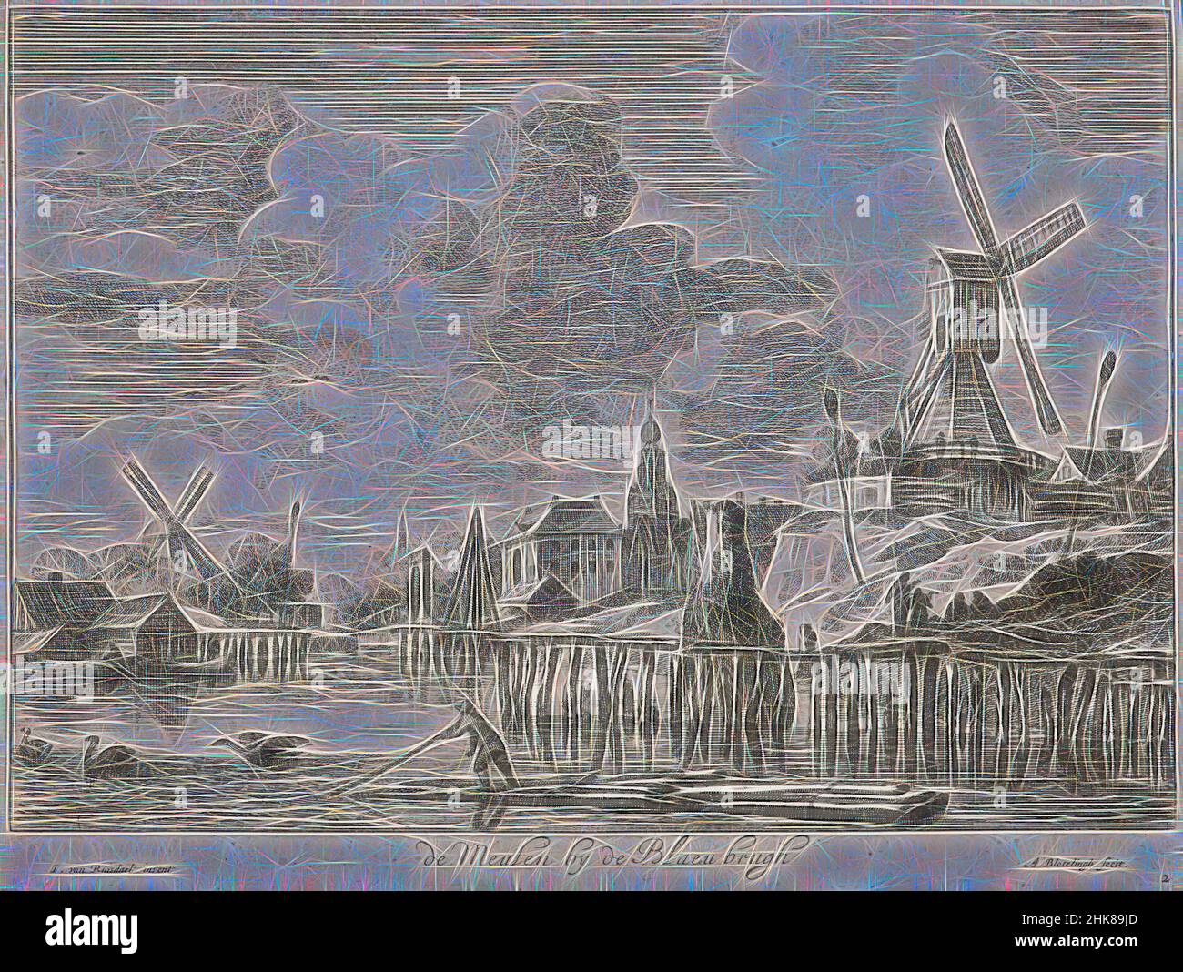 Inspired by Views of Amsterdam. Plate 3. De Meulen by de Blaeu brugh ...