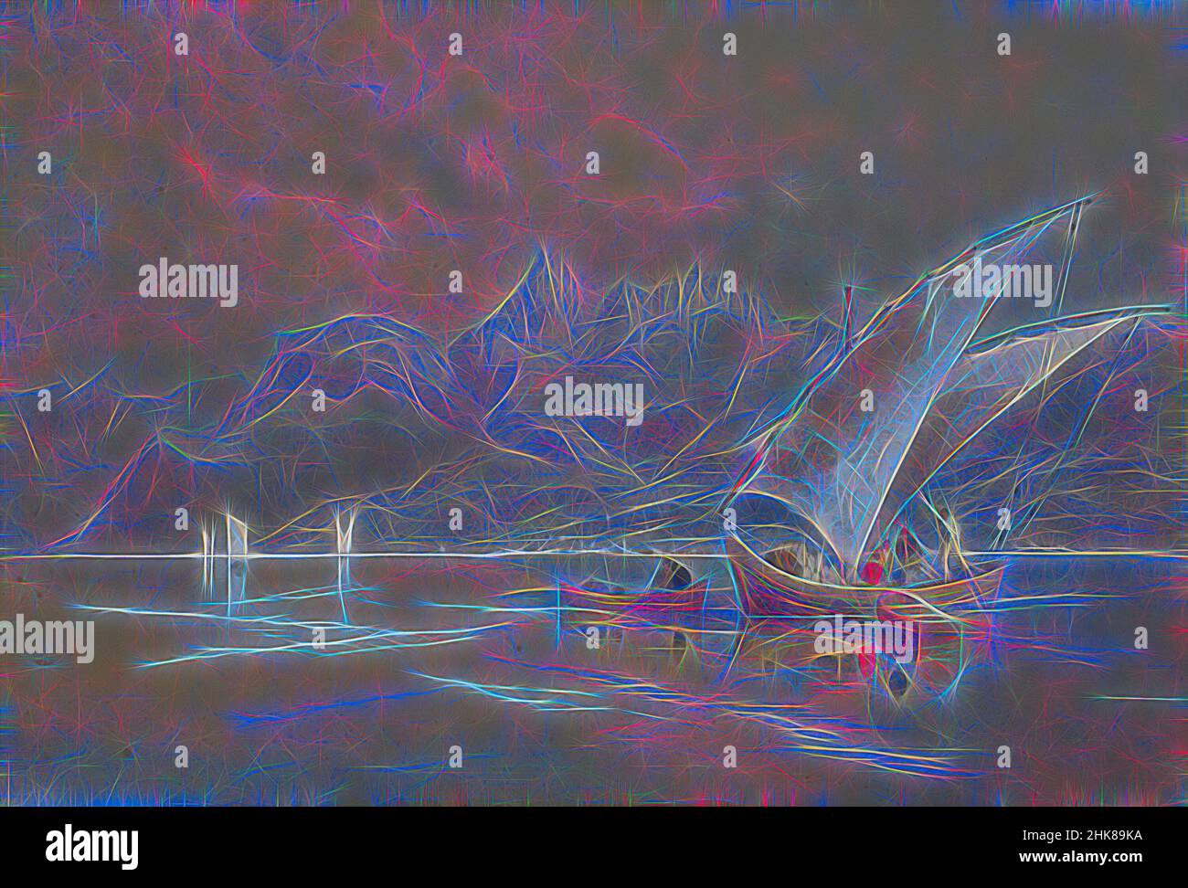 Inspired by Lake of Como, Richard Leitch, 1840, Reimagined by Artotop ...