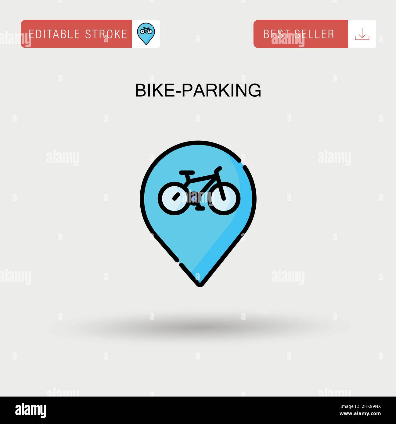 Bike-parking Simple vector icon Stock Vector Image & Art - Alamy