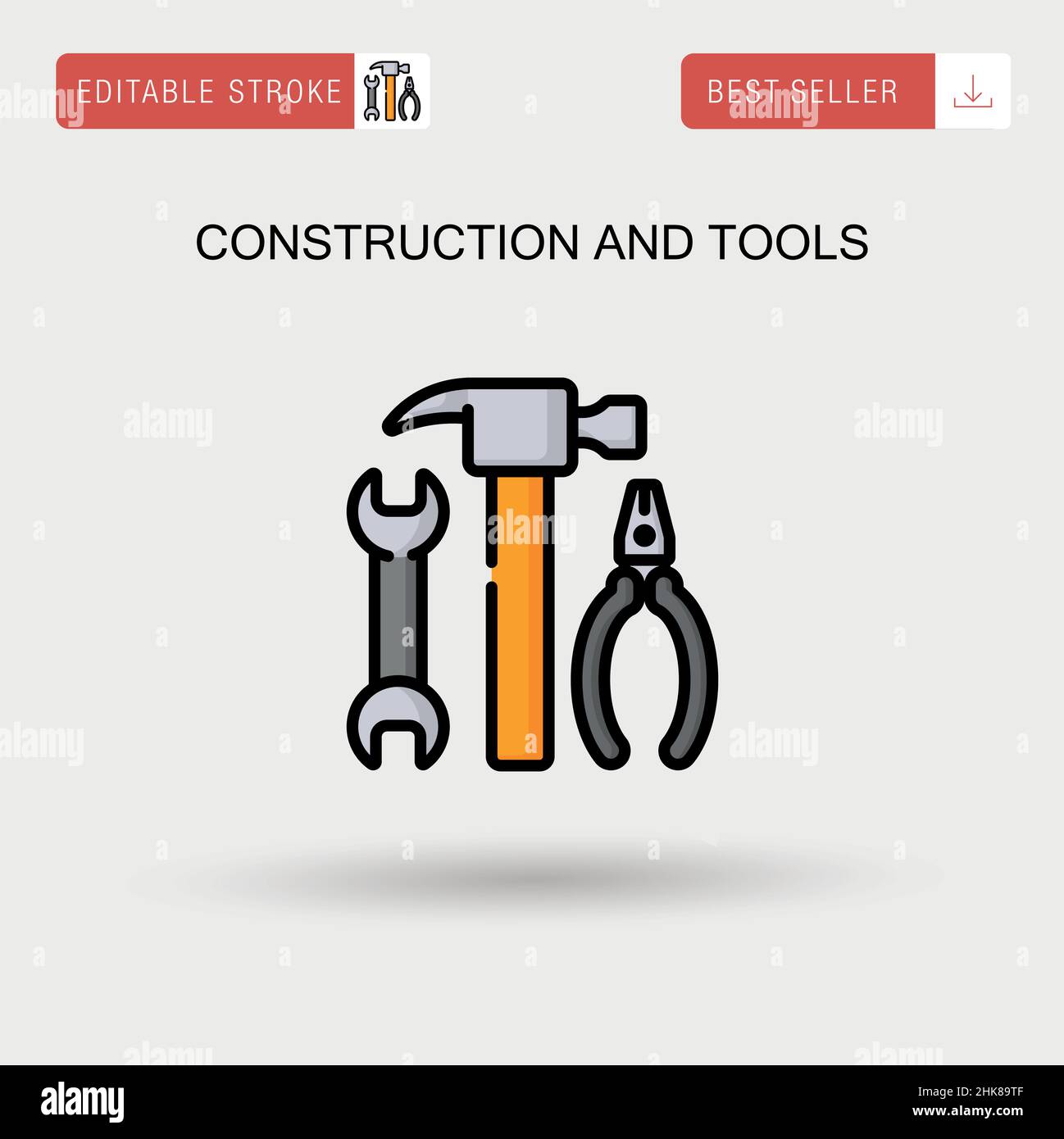 Icon construction tools set industrial Stock Vector Images - Alamy