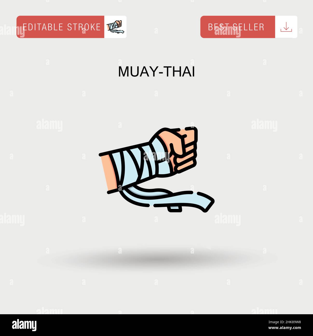 Muay thai combat martial Stock Vector Images - Alamy