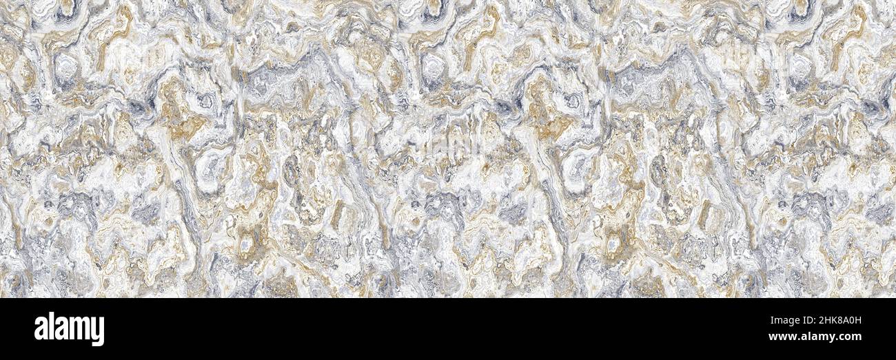 Grey tonal marbled seamless border texture. Irregular pale ink blotch ...