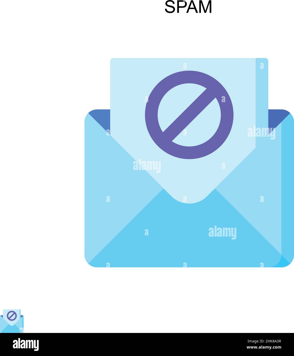 Spam Simple vector icon. Illustration symbol design template for web ...