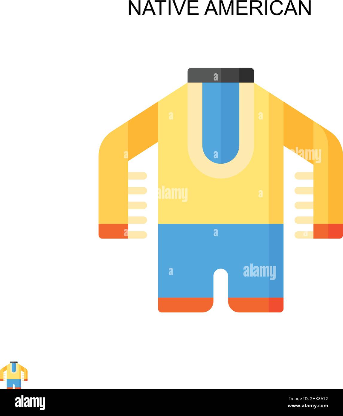 Native american Simple vector icon. Illustration symbol design template ...