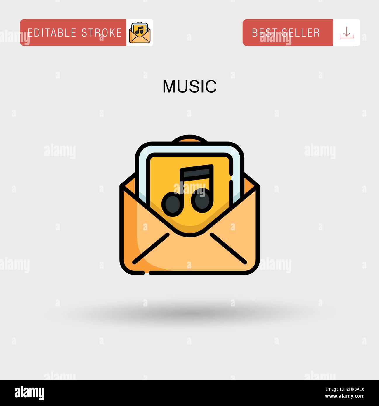 Music Simple vector icon Stock Vector Image & Art - Alamy
