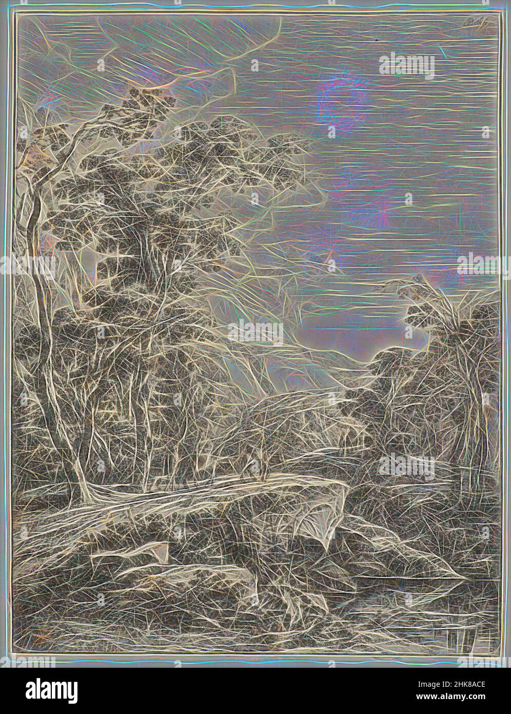 Inspired by Italianate landscape, Jan Both, artist, 1636-1652, etching ...