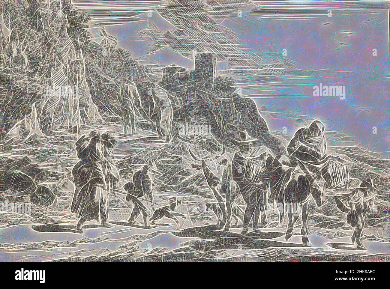 Inspired by Landscapes. Peasant riding a donkey., Dancker Danckerts ...