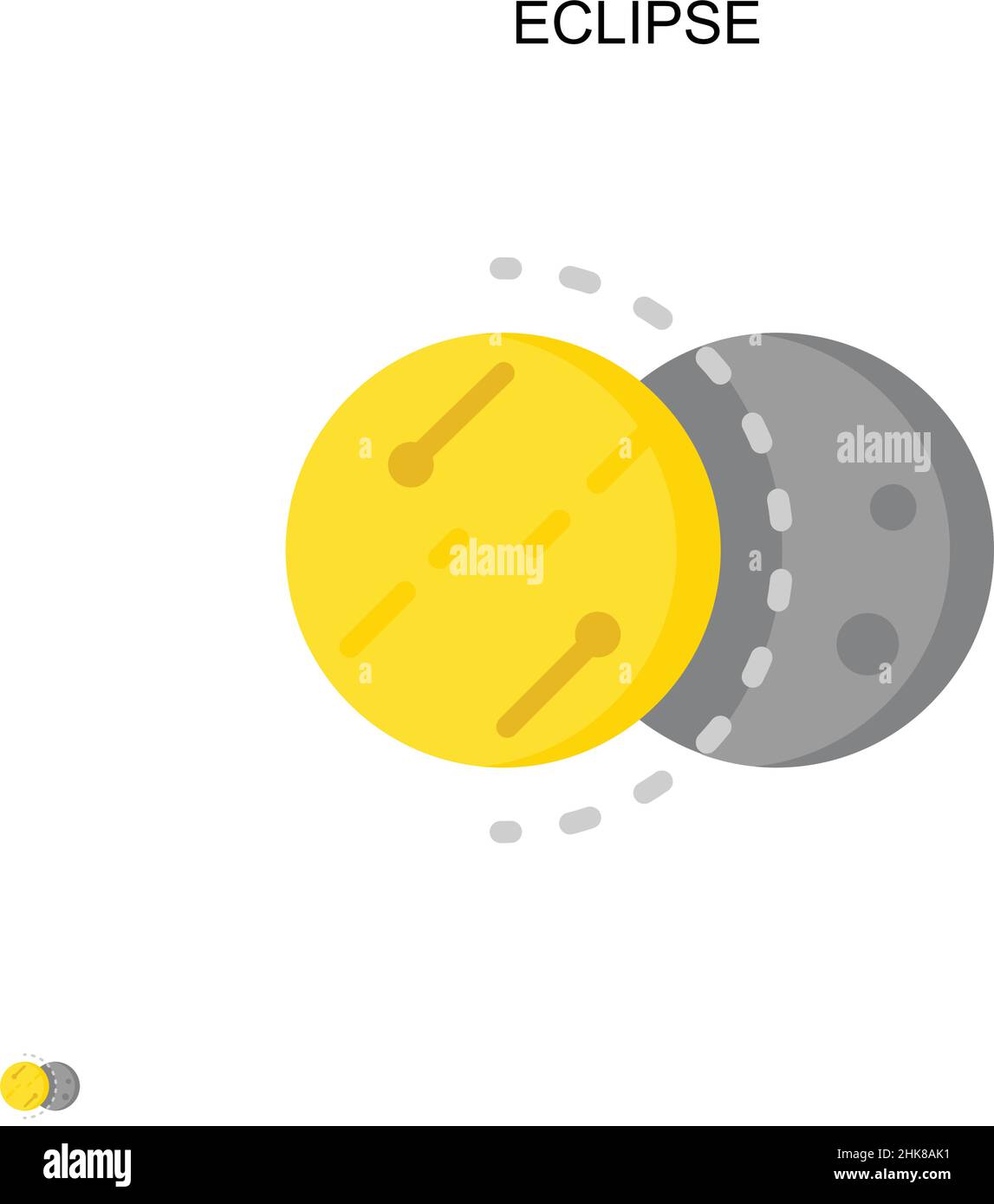 Eclipse Simple vector icon. Illustration symbol design template for web ...